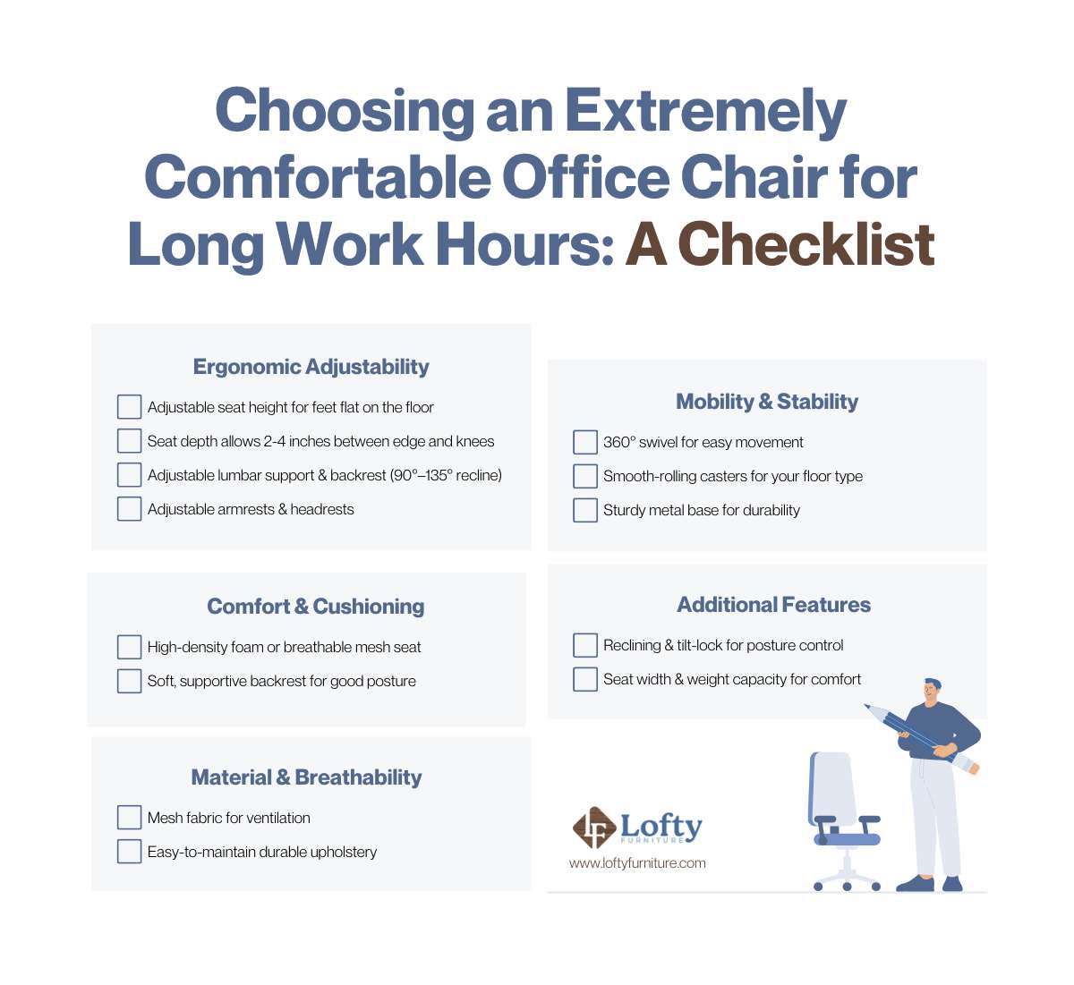 How to Choose an Extremely Comfortable Office Chair for Long Work Hours