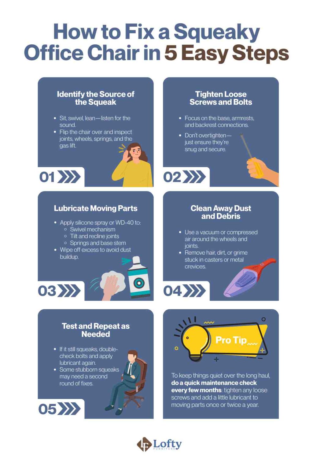 How to Fix a Squeaky Office Chair in 5 Easy Steps