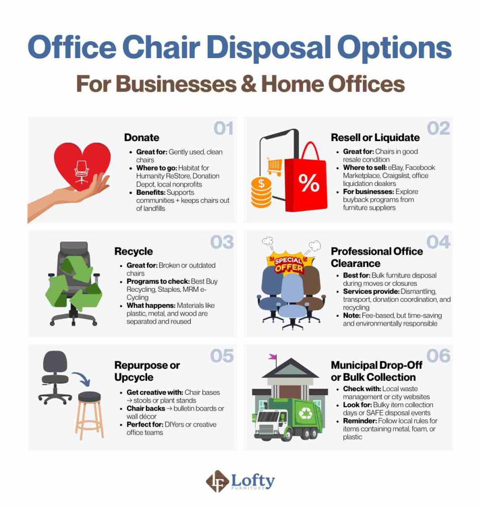 Office Chair Disposal Options for Businesses and Home Offices