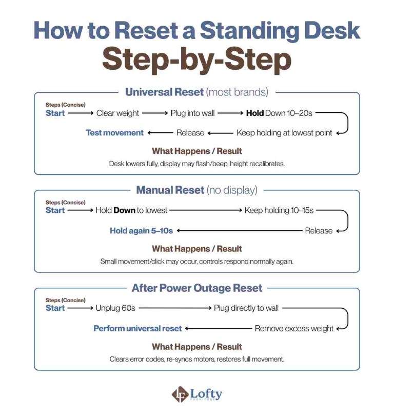 Most Common Standing Desk Error Codes and How to Reset Your Desk
