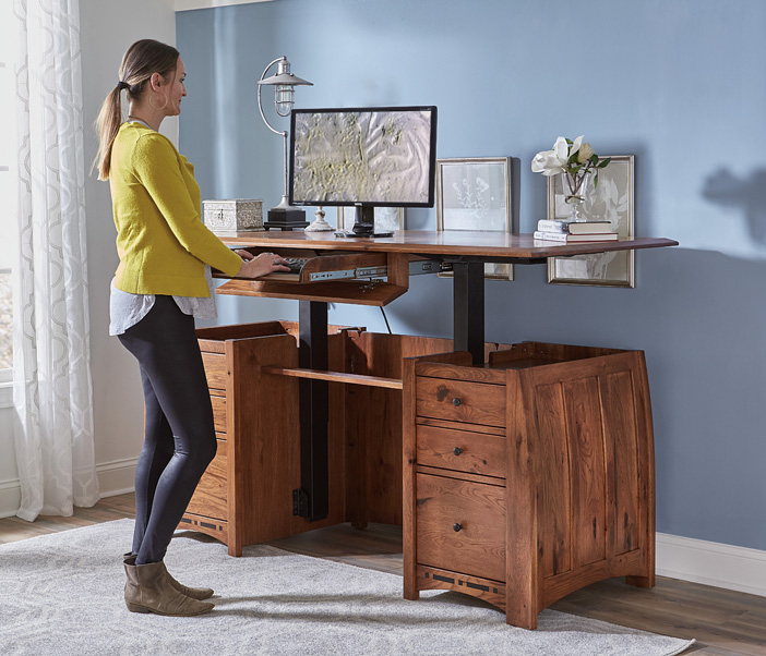 Buy Amish Standing Desk | Solid Wood & Adjustable